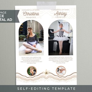 Dance Recital AD TEMPLATE Self-editing in Corjl Boho | Etsy