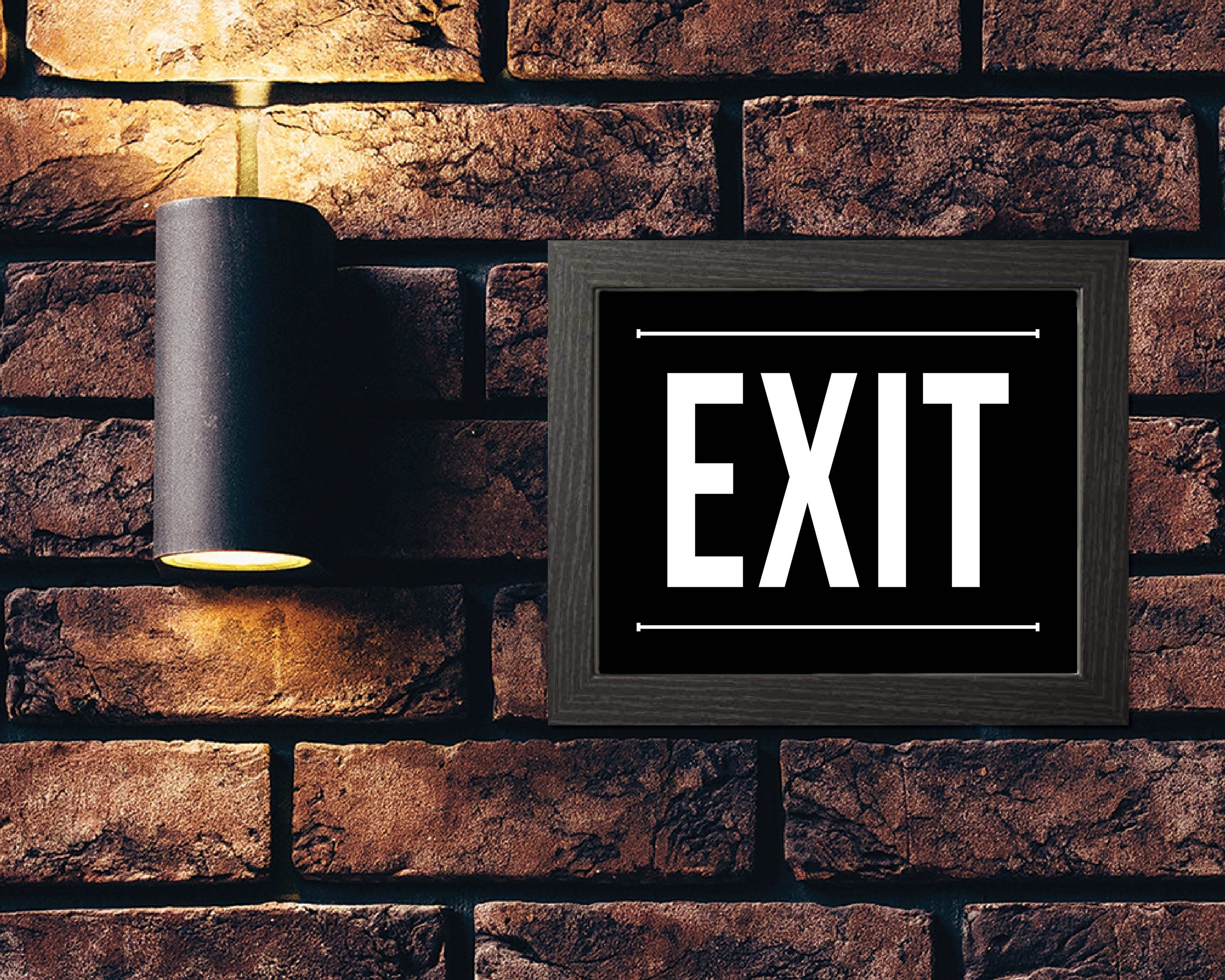 Exit Sign Printable Enter Sign Printable Instant Download Digital JPEG ...