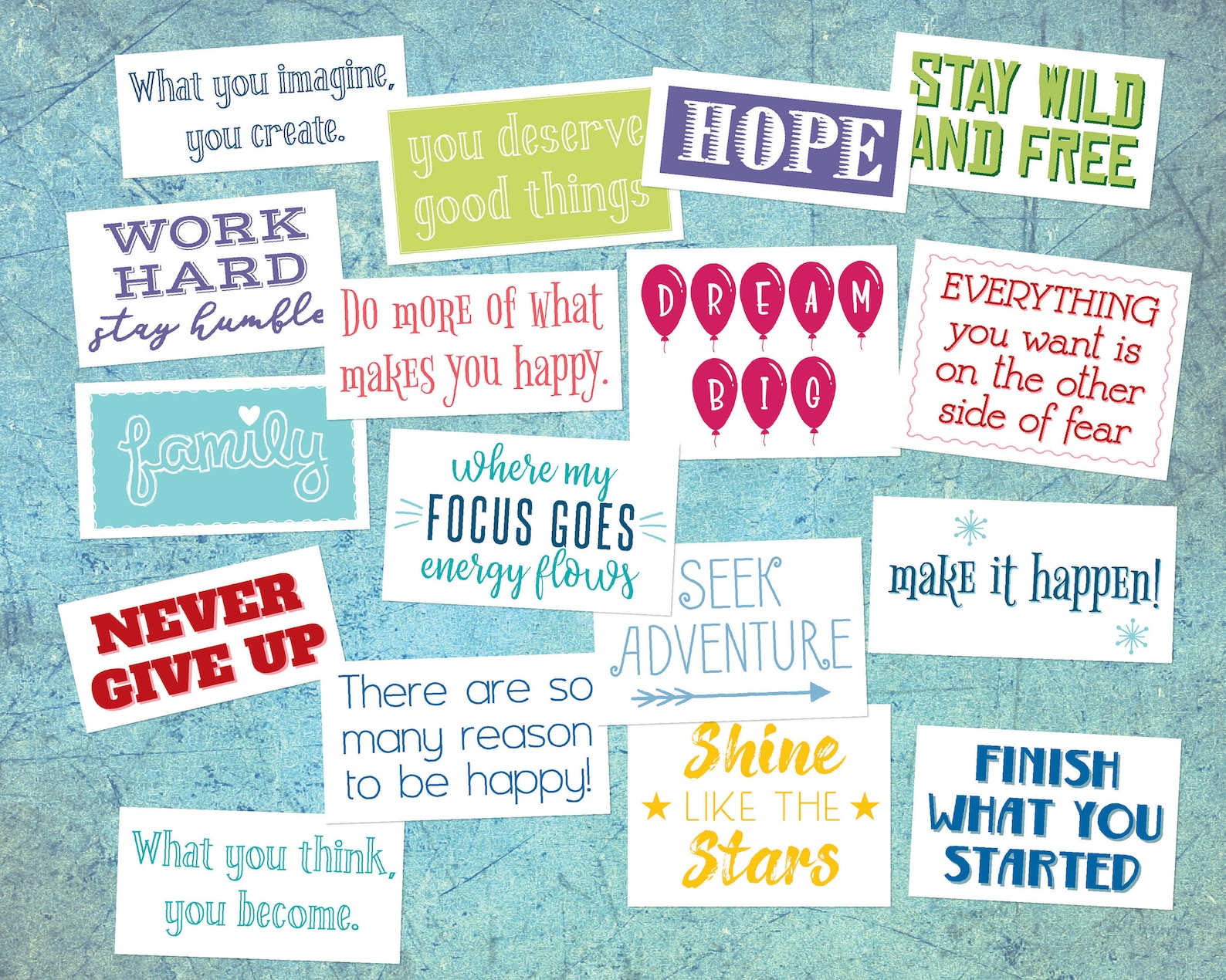 Vision Board Quotes/sayings | INSTANT DOWNLOAD | Scrapbooking ...