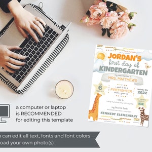 First Day of School Sign TEMPLATES in Corjl Last Day of School Sign 8 ...