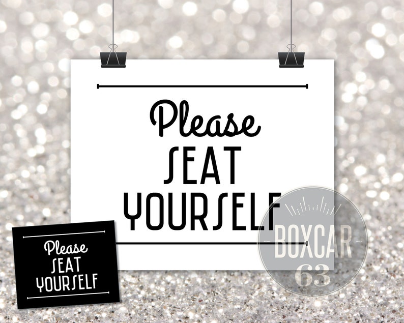Please Seat Yourself Sign Instant Download Digital JPEG | Etsy