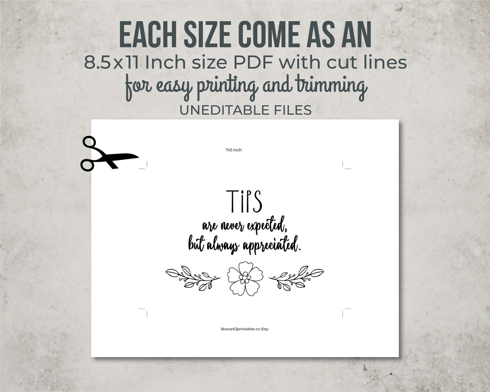 Tips Are Never Expected, but Always Appreciated | INSTANT DOWNLOAD ...