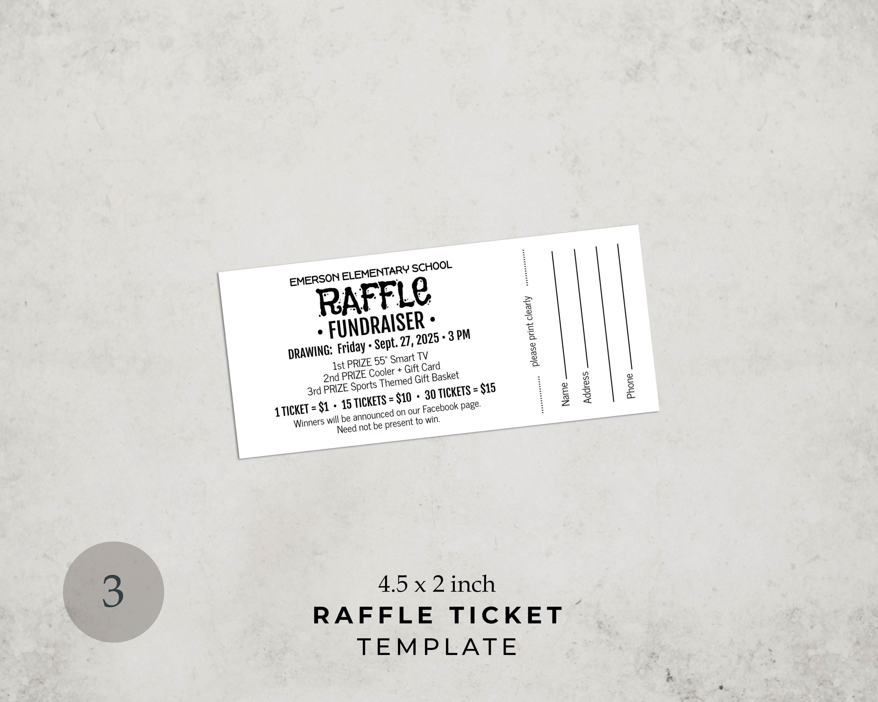 Raffle Fundraiser Bundle Editable TEMPLATES | 8.5x11 Flyer, 11x17 ...