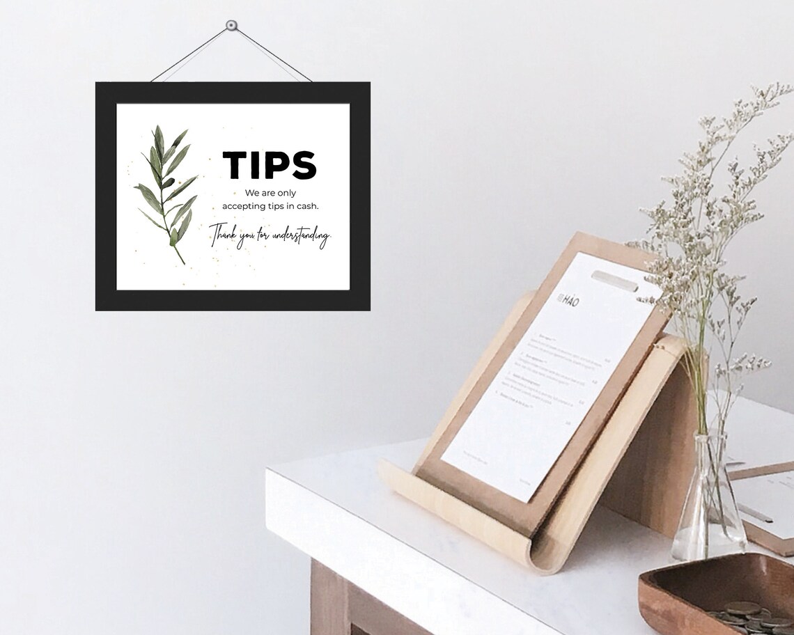 TIPS Cash Only we are only accepting cash tips INSTANT | Etsy