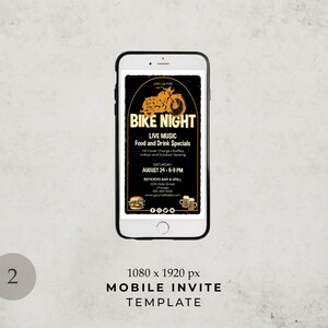 Bike Night - 3 Editable TEMPLATES | 8.5x11 Flyer, Mobile Invite, Social ...
