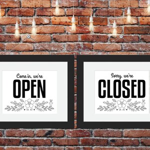 Open Closed Sign Printable | INSTANT DOWNLOAD | Uneditable JPG File ...