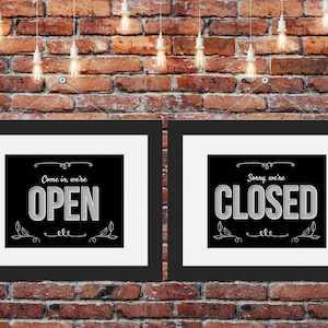 Open Closed Sign Printable INSTANT DOWNLOAD Uneditable JPG Files Only ...