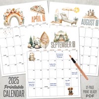 Watercolor Calendar - Etsy