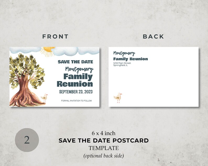 Family Reunion 3 Self-editing TEMPLATES Family Get-together - Etsy