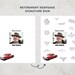 Retirement Message Board TEMPLATE Editable Red Vintage Car Photo ...
