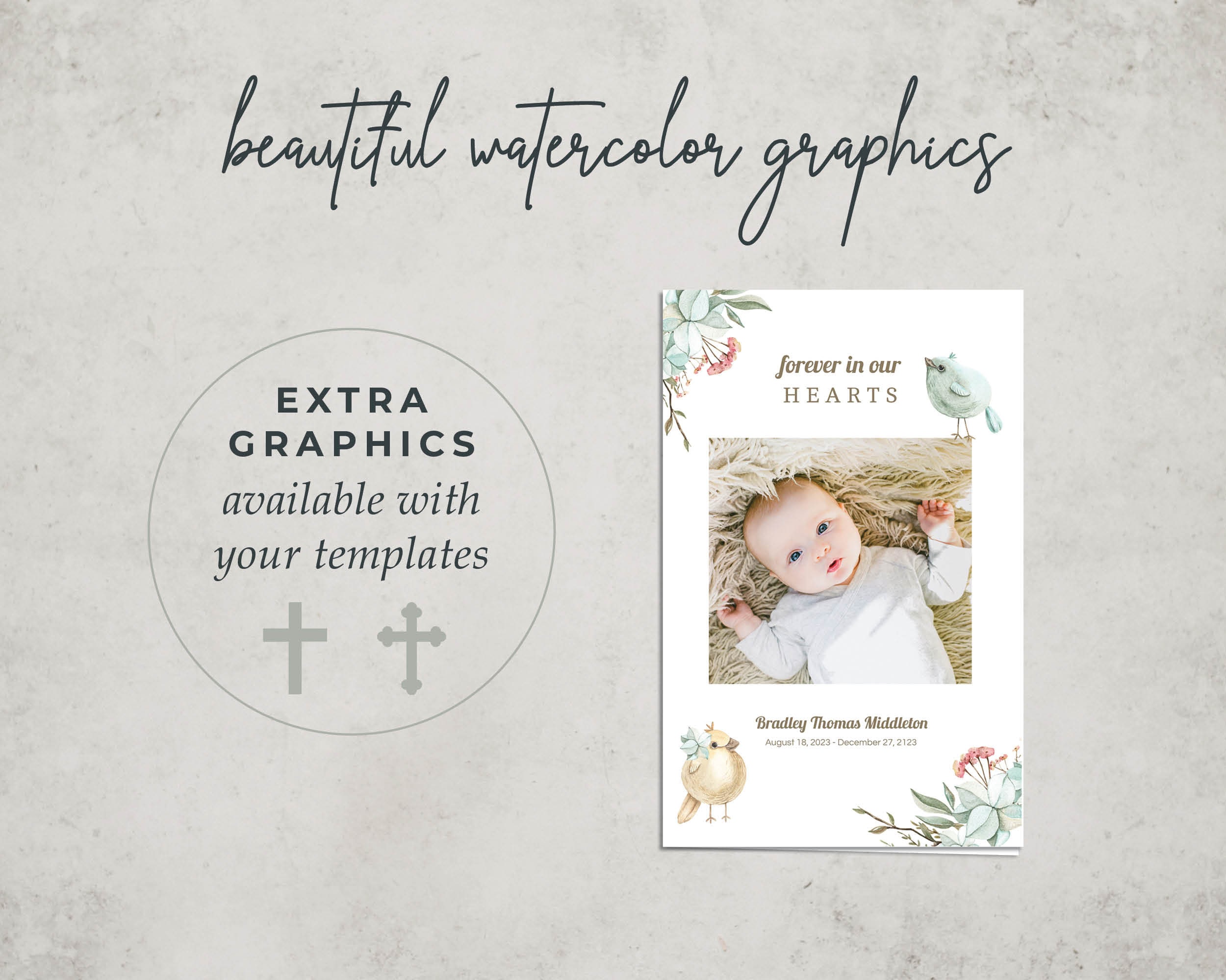 Child Baby Funeral Program TEMPLATE Memorial Pamphlet in - Etsy