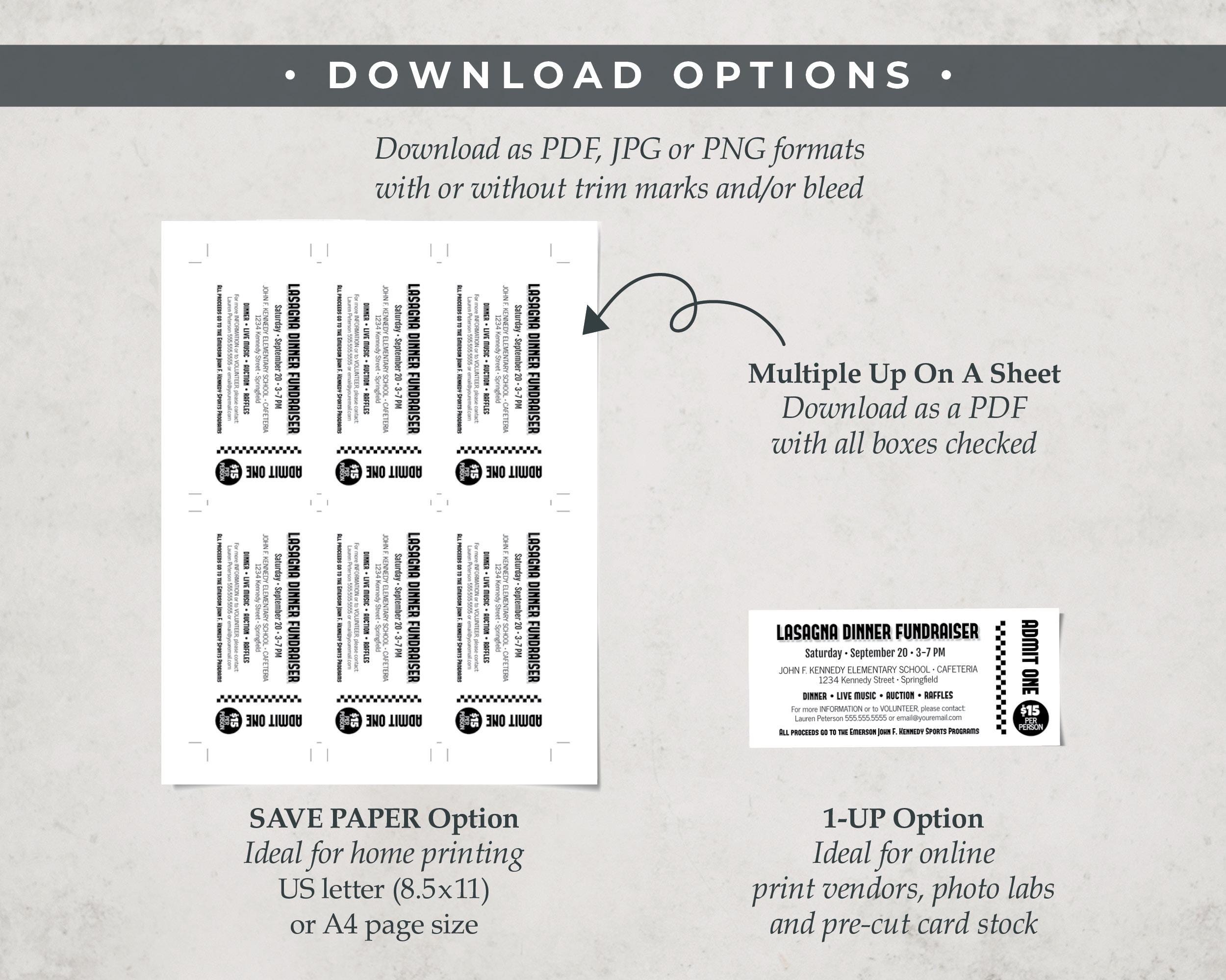 Lasagna Fundraiser Bundle Editable TEMPLATES | Flyer, 11x17 Poster, 4 ...
