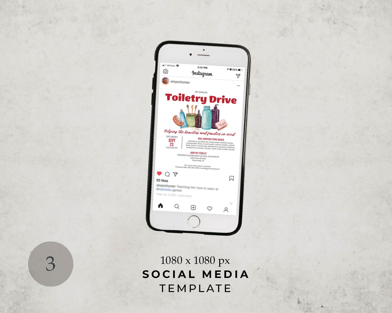 Toiletry Drive Editable TEMPLATES | 8.5x11 Flyer, 11x17 Poster, Social ...