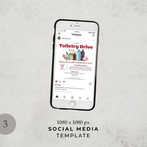 Toiletry Drive Editable TEMPLATES | 8.5x11 Flyer, 11x17 Poster, Social ...