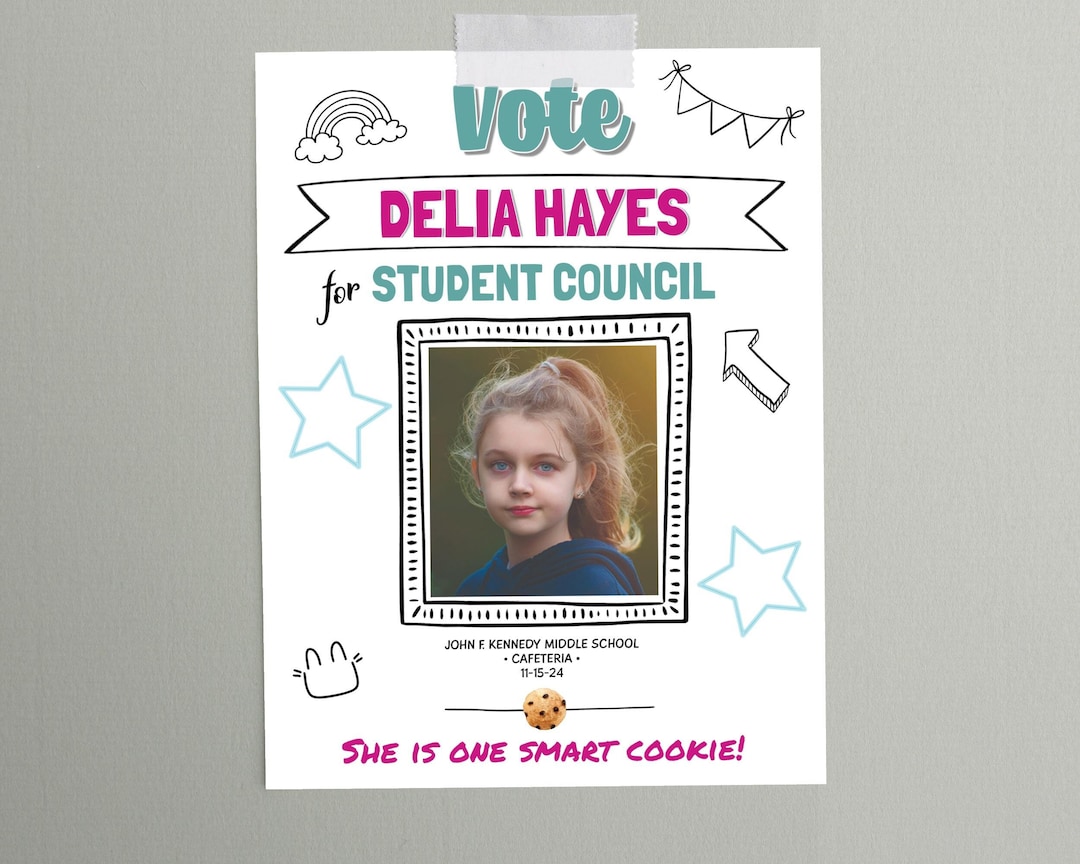 School Election Flyer Editable TEMPLATE | 8.5x11 Flyer | President ...