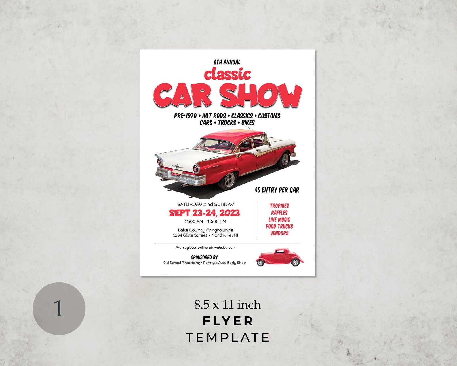 Car Show Editable TEMPLATES | 8.5x11 Flyer, 11x17 Poster, Social Media ...