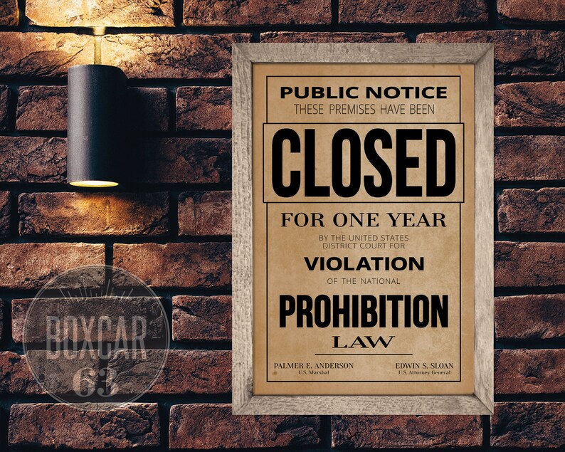 Prohibition PRINTABLE Poster Instant Download Prohibition | Etsy Prohibition PRINTABLE Poster Instant Download Prohibition | Etsy