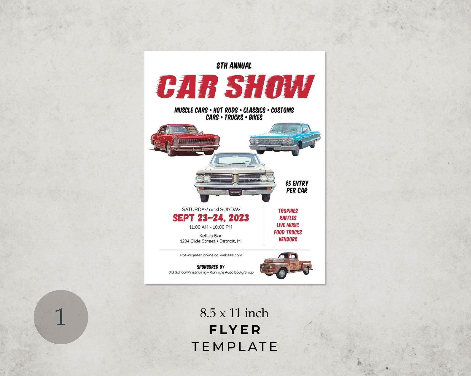 Car Show Editable TEMPLATES 8.5x11 Flyer 11x17 Poster - Etsy