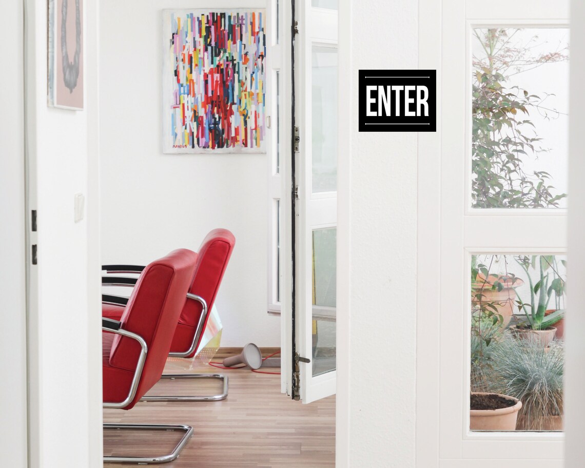 Exit Sign Printable Enter Sign Printable Instant Download | Etsy