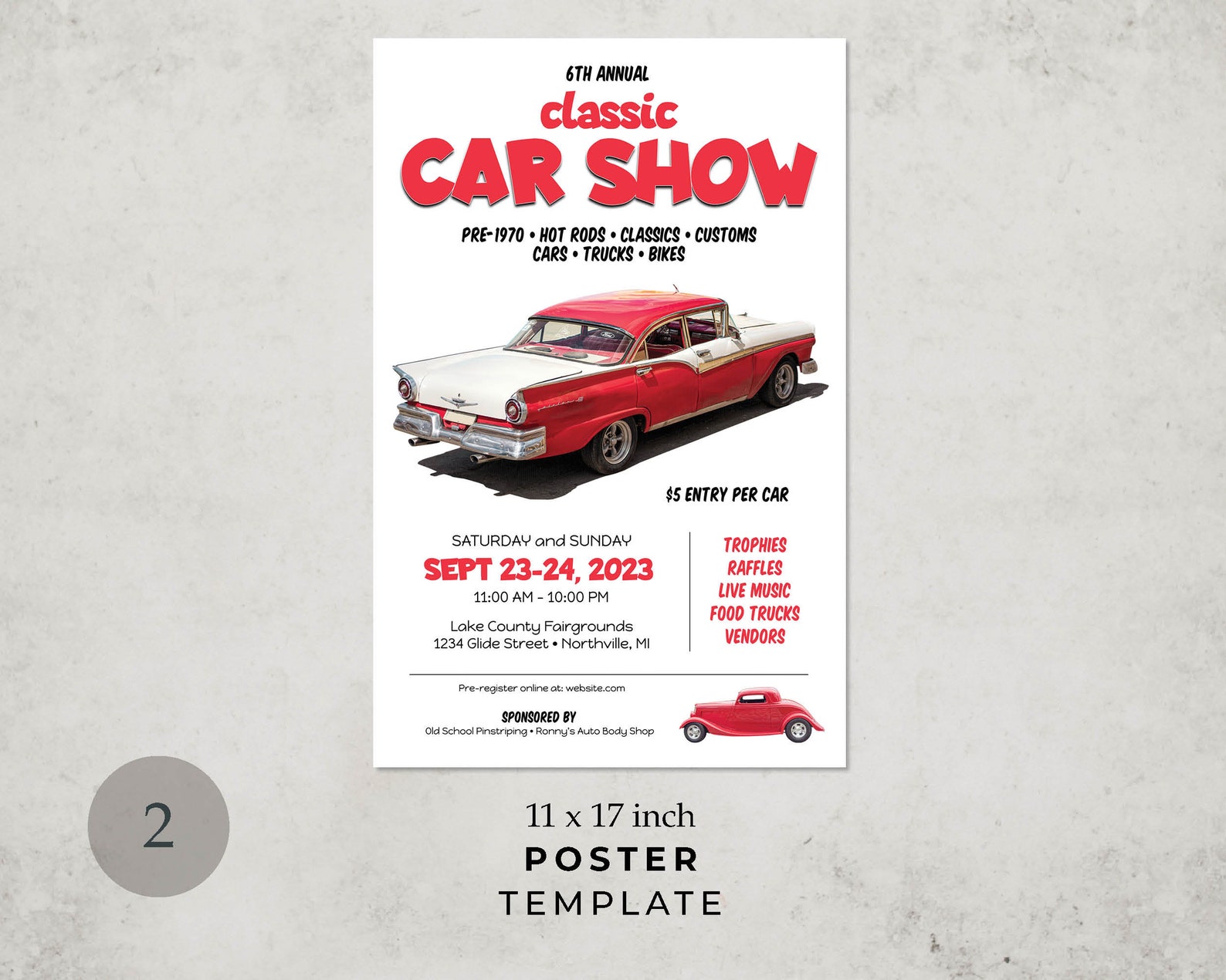 Car Show Editable TEMPLATES | 8.5x11 Flyer, 11x17 Poster, Social Media ...