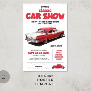 Car Show Editable TEMPLATES | 8.5x11 Flyer, 11x17 Poster, Social Media ...
