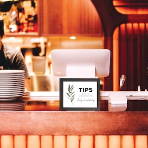 TIPS Cash Only - We Are Only Accepting Cash Tips | INSTANT DOWNLOAD ...