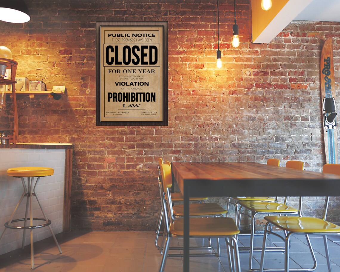 Prohibition PRINTABLE Poster Instant Download Prohibition | Etsy