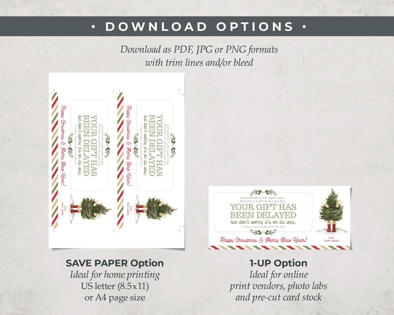 Gift Voucher Editable TEMPLATE Your Gift Has Been Delayed Funny Gift ...