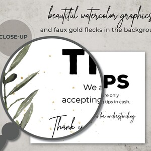TIPS Cash Only We Are Only Accepting Cash Tips INSTANT - Etsy