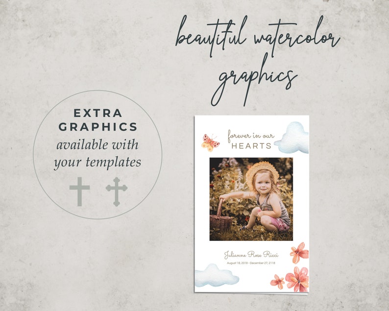 Child Funeral Program TEMPLATE Celebration of Life in - Etsy