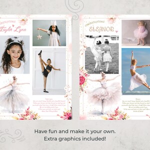 Dance Recital AD TEMPLATE | Self-editing in Corjl | Pink Ballerina ...