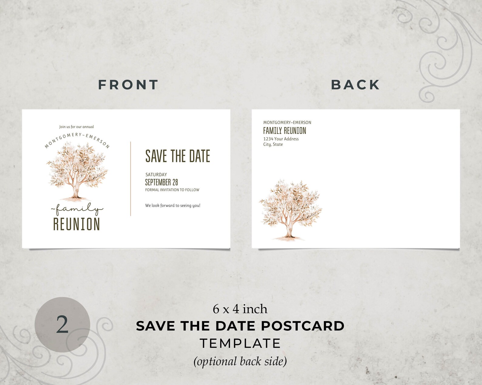 Family Reunion 3 Self-editing TEMPLATES | Get-together Picnic Editable ...
