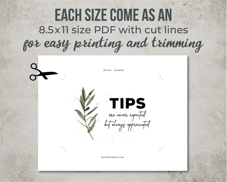 Tips Are Never Expected but Always Appreciated INSTANT - Etsy