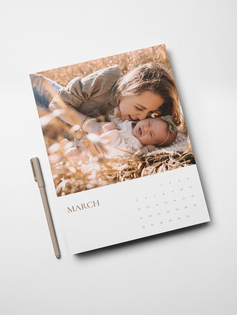 Customizable 2023 Calendar Canva Template With Photo Instant Download ...