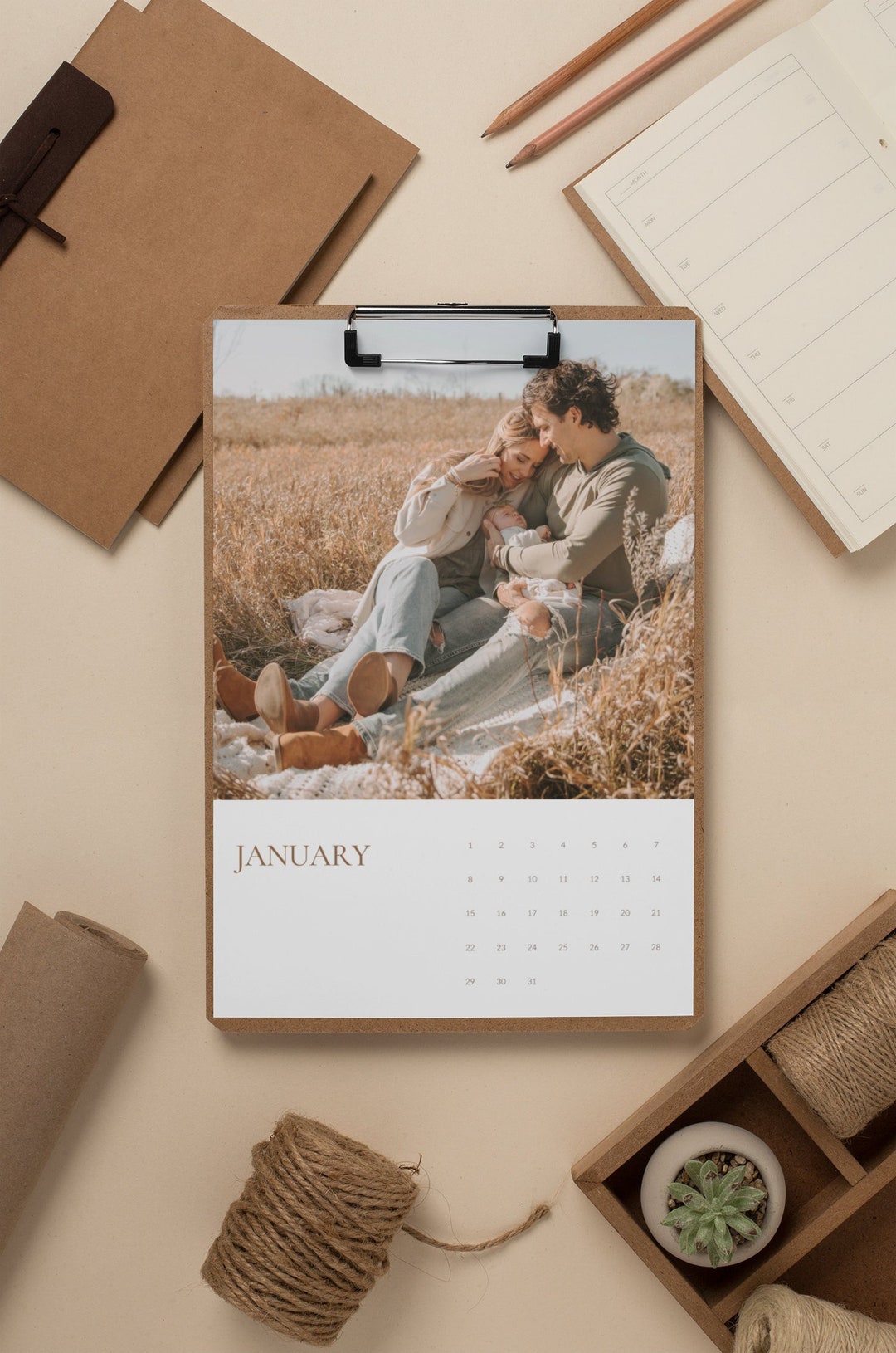 Customizable 2023 Calendar Canva Template With Photo Instant Download ...