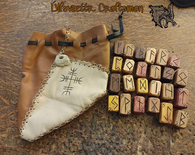 Elder Futhark Runes, Mixed Wood, Divination, Norse, Witch - Etsy
