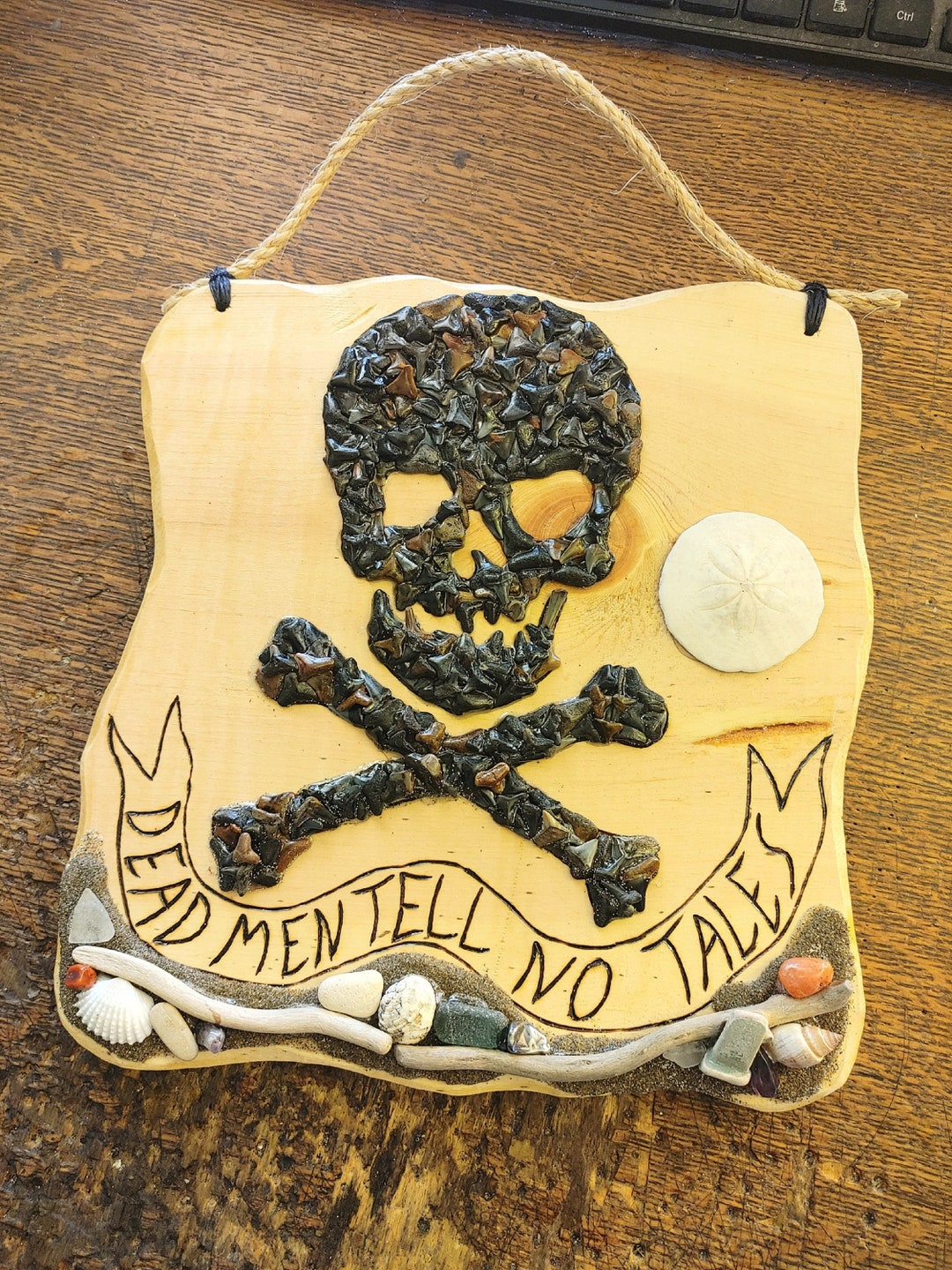 Jolly Roger Shark Tooth Fossil Wall Decor - Etsy