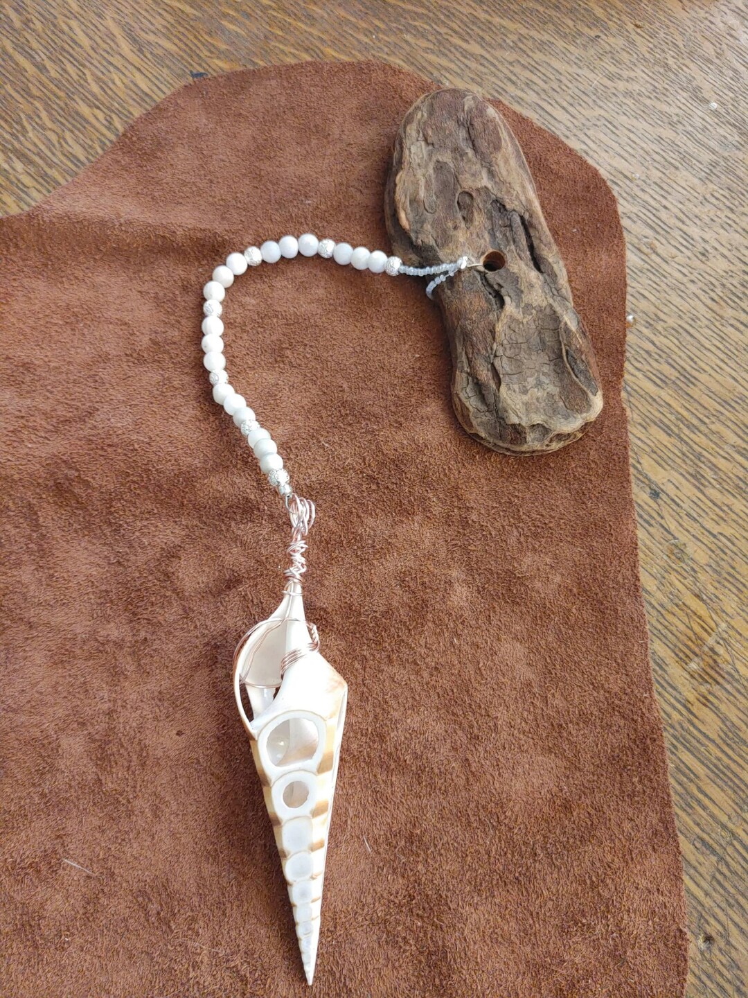 Spiral Sea Shell Pendulum, Divination, Silver, Driftwood, Witch - Etsy