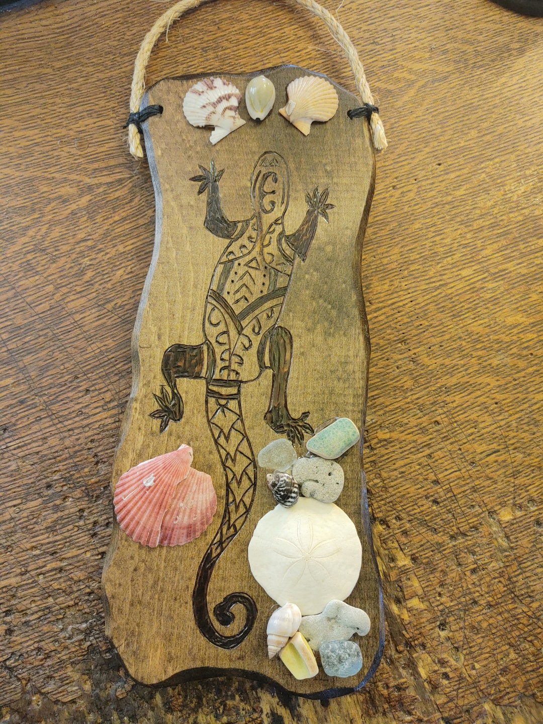 Polynesian Lizard Wall Decor - Tropical Nautical Harmony - Etsy