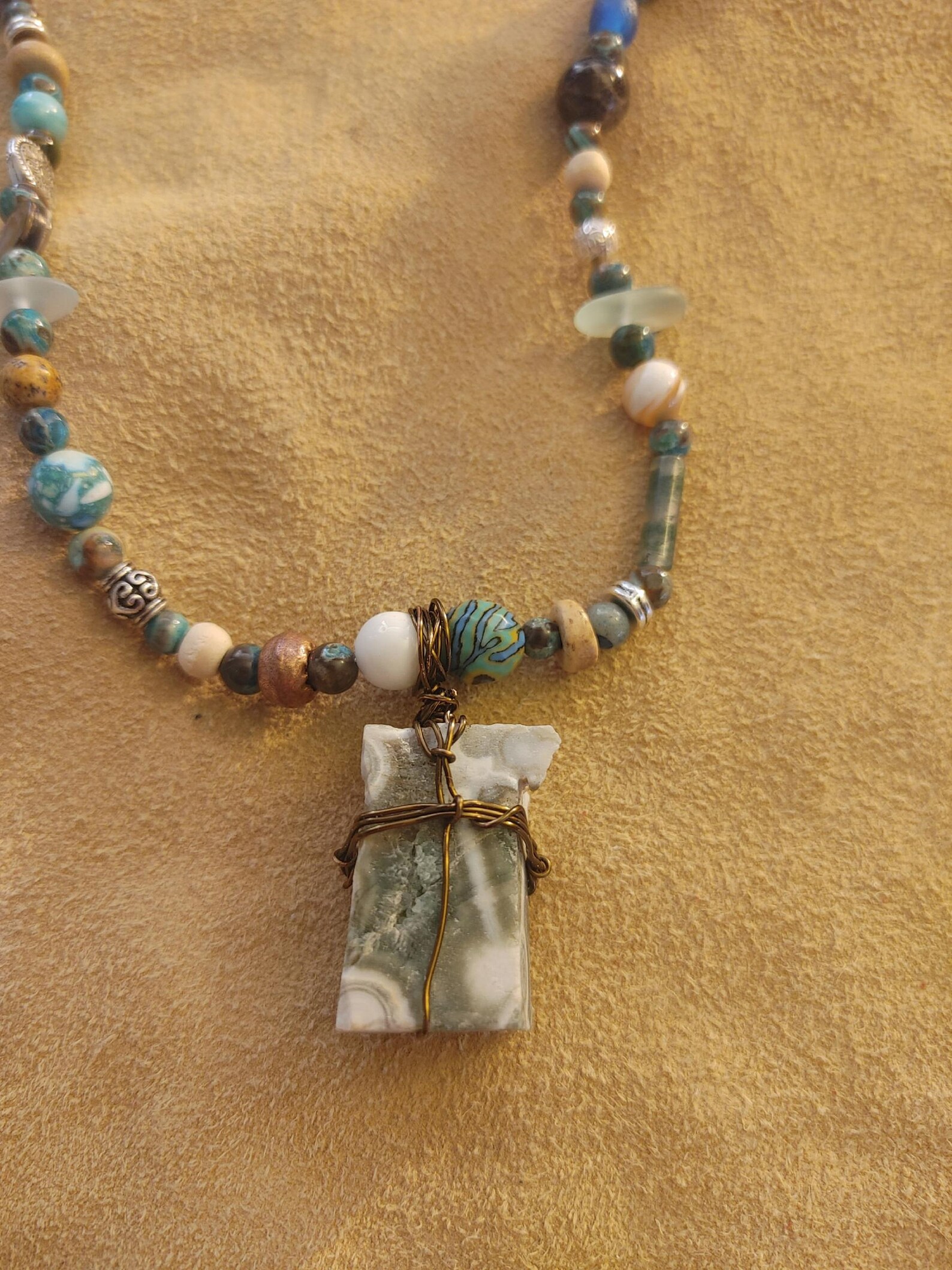 Mystic Tides - 8th Vein Ocean Jasper & Sea Treasures Necklace - Etsy
