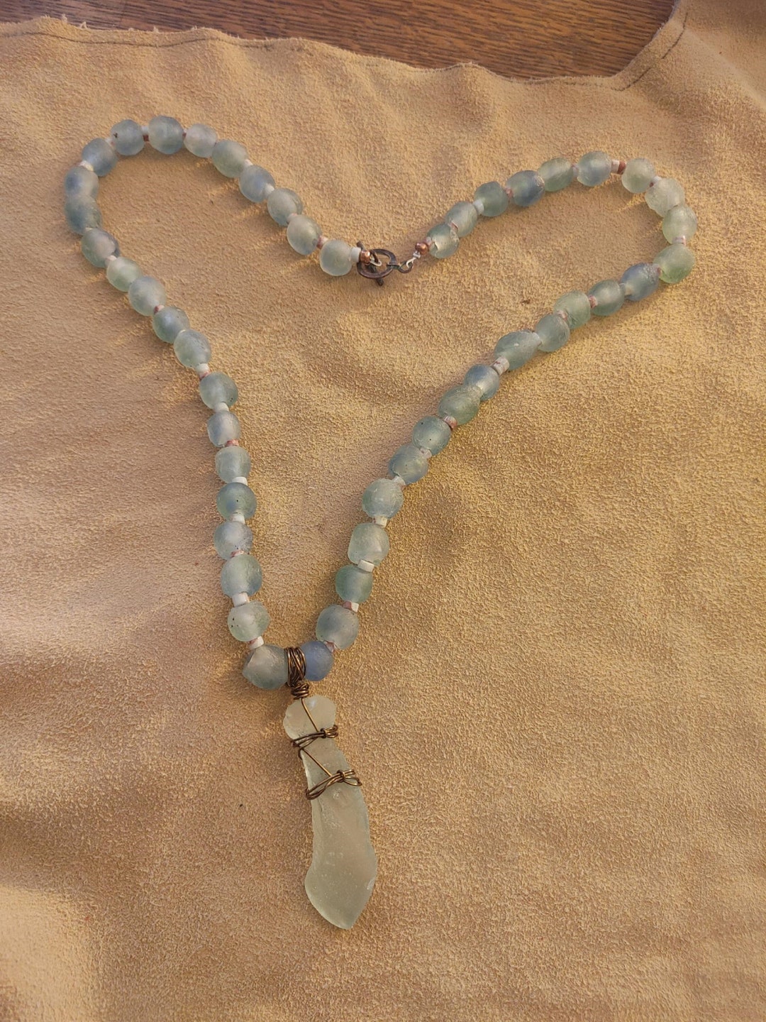 Coastal Serenity - Cape Cod Sea Glass & Jasper Necklace - Etsy