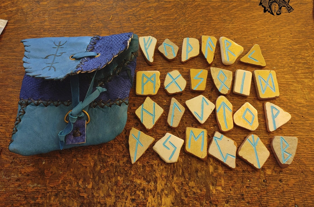 Elder Futhark Greek Pottery Rune Divination Set - Etsy