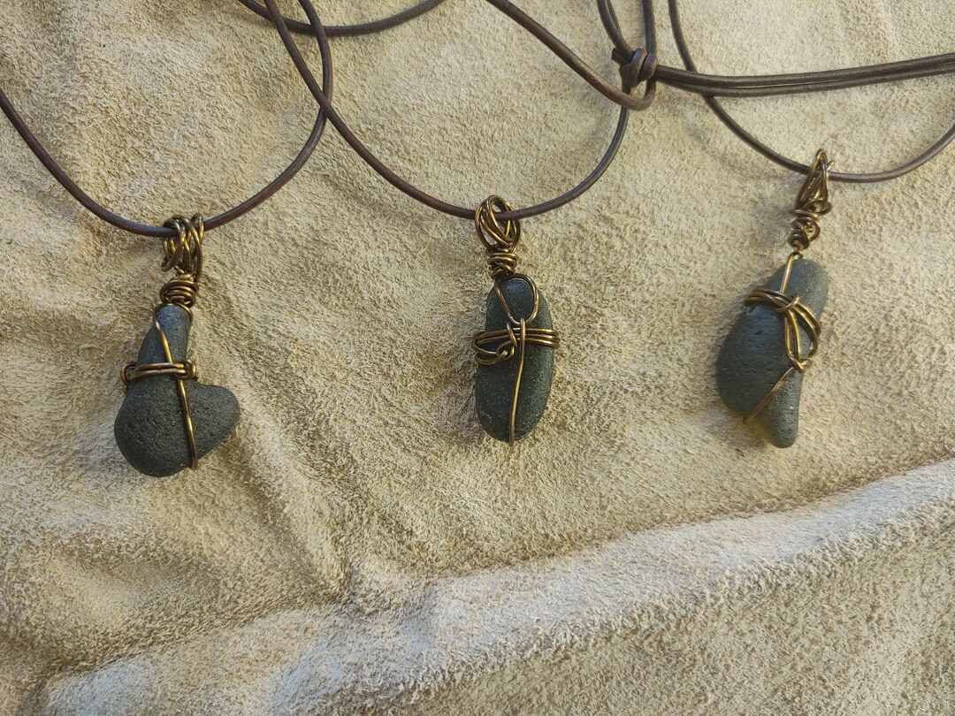 Caribbean Pirate Sea Glass Pendants, Black, Tropical, Beach - Etsy