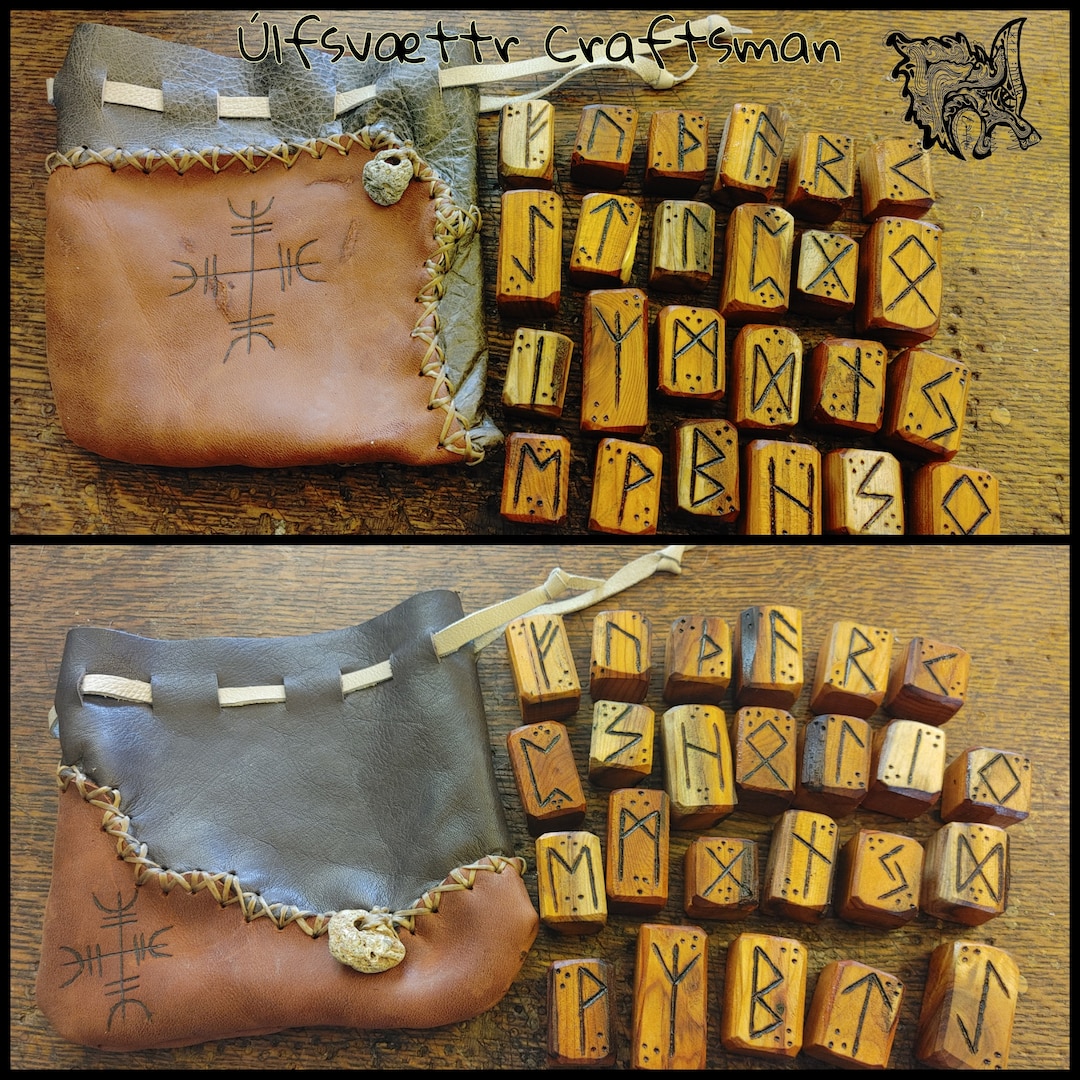 Pacific Yew Rune Divination Sets Norse Futhark - Etsy