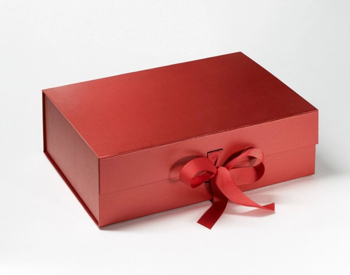 Luxury Red A4 Gift Box - Large Magnetic Gift Box - Perfect for ...