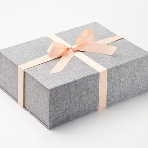 Unique A4 Linen Covered Gift Box - Etsy