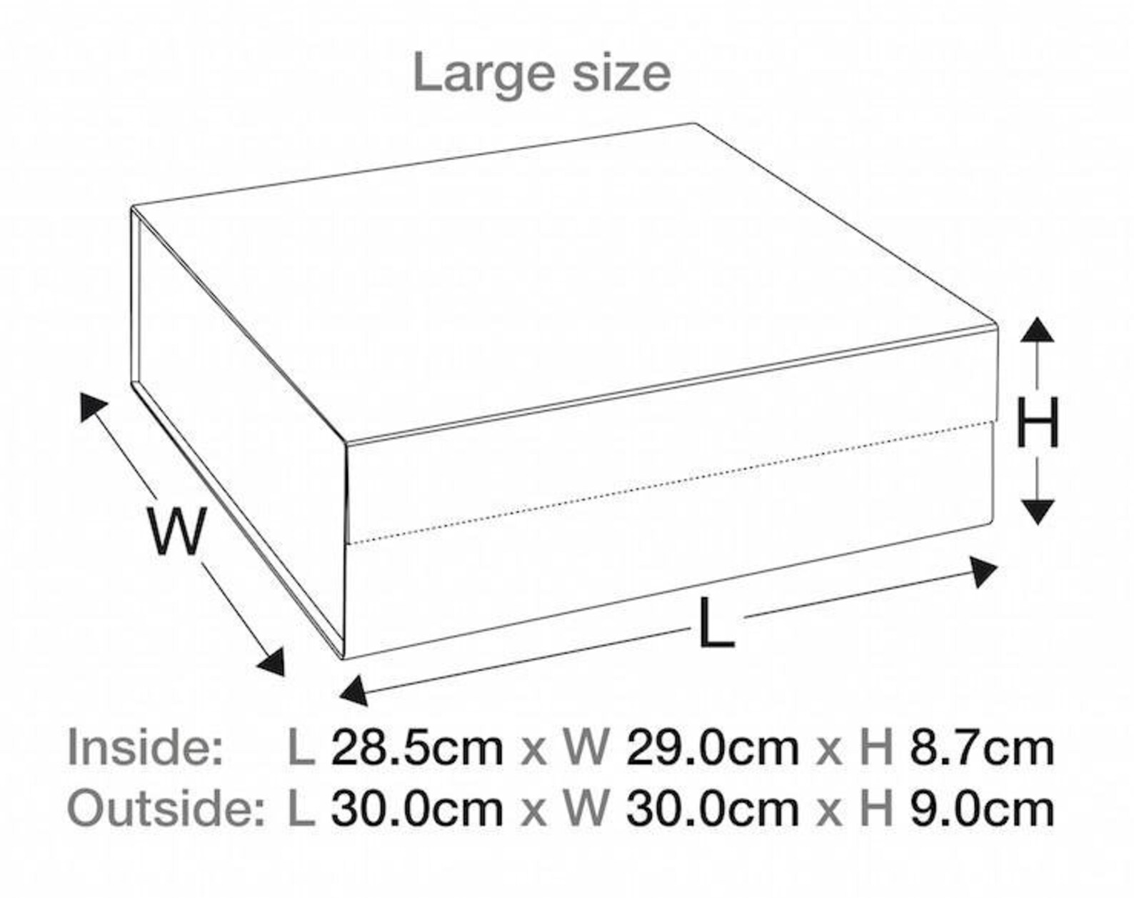 Luxury Large Black Square Hamper Box - Large Magnetic Gift Box - Ideal ...