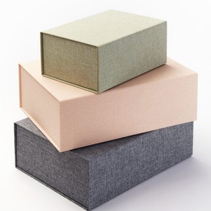 Unique A4 Linen Covered Gift Box - Etsy
