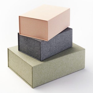 Unique Linen Covered A5 Gift Box Available in 3 Colours Perfect for All ...