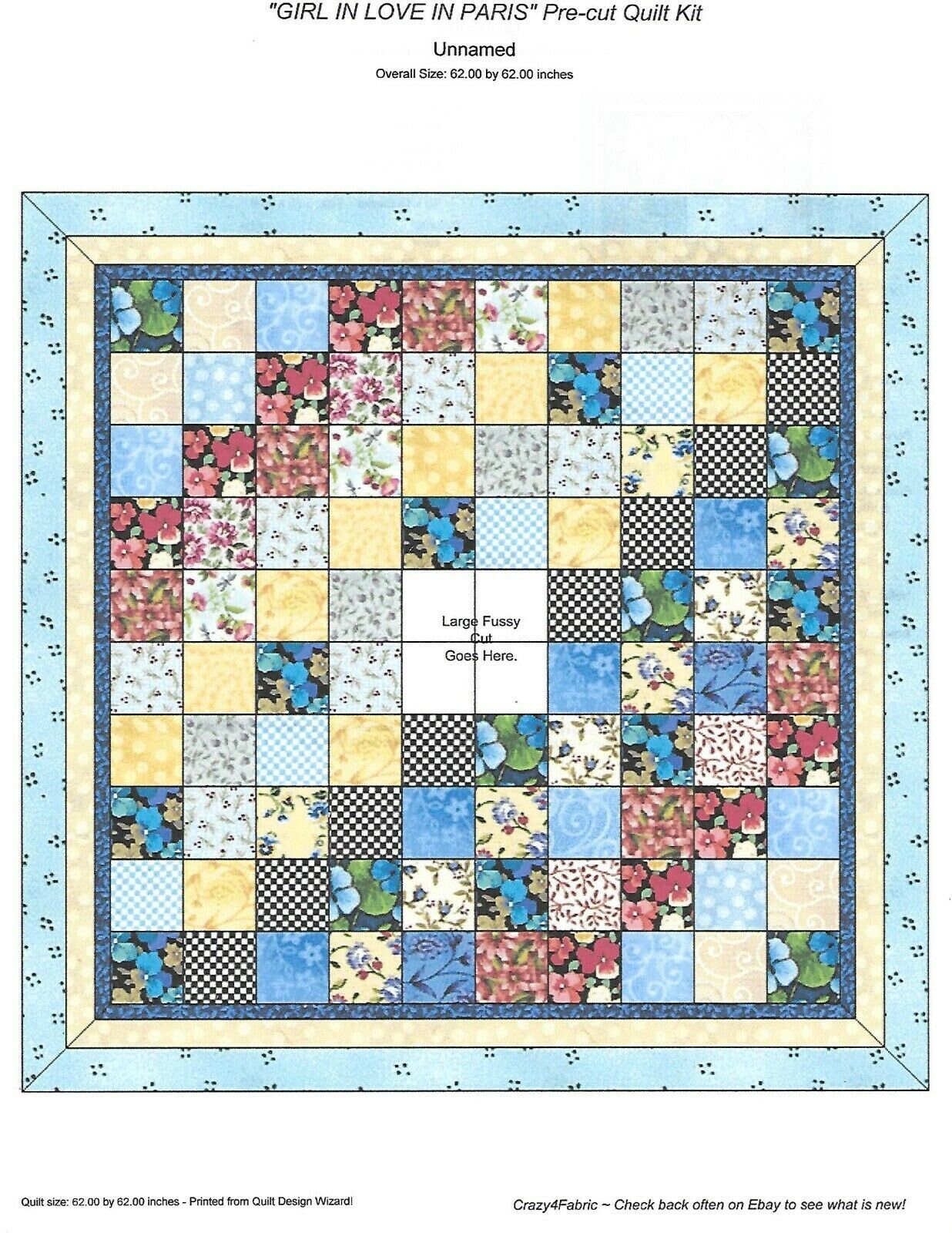Girl in Love in Paris ~ Pre-cut Quilt Kit - Etsy